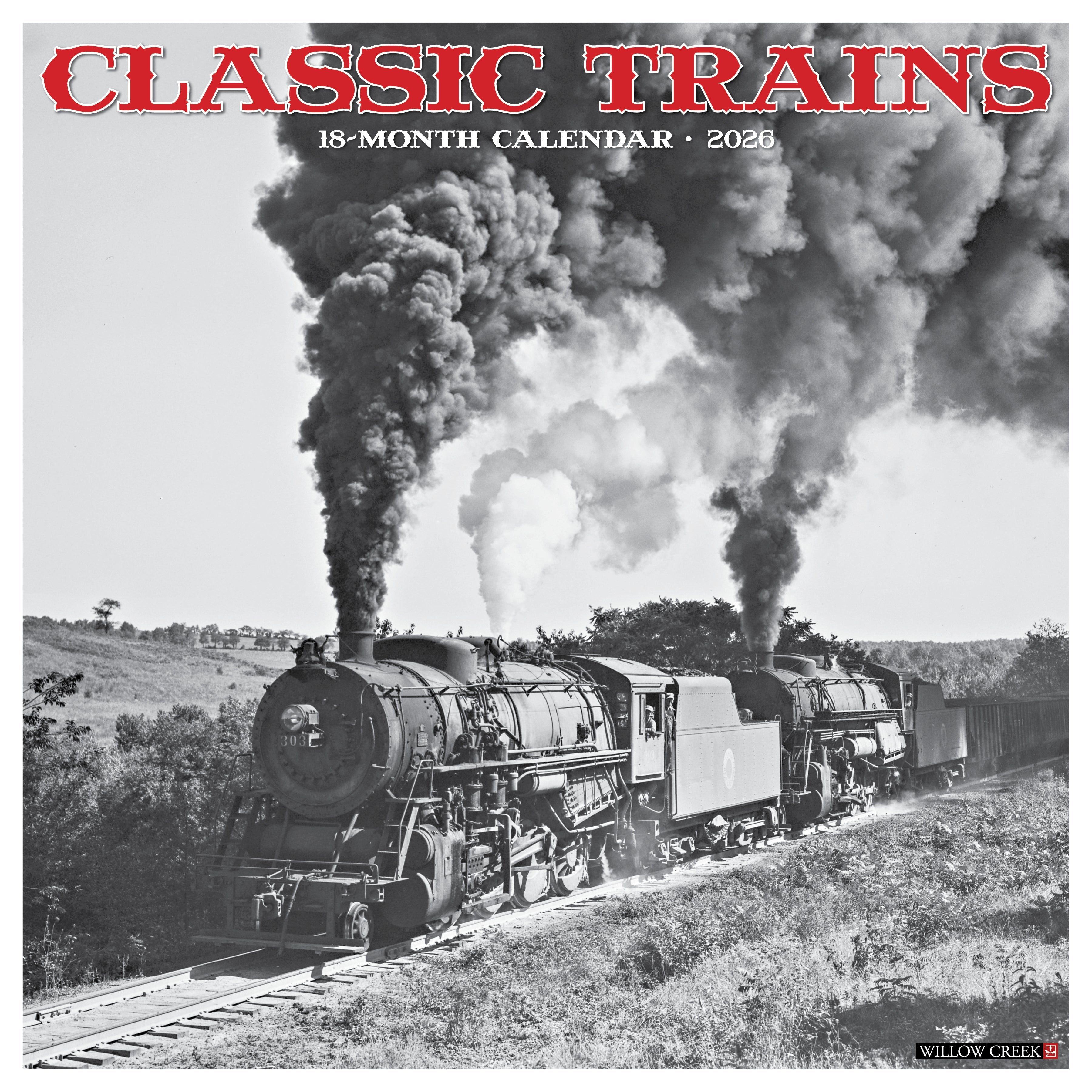 2026 Classic Trains - Square Wall Calendar